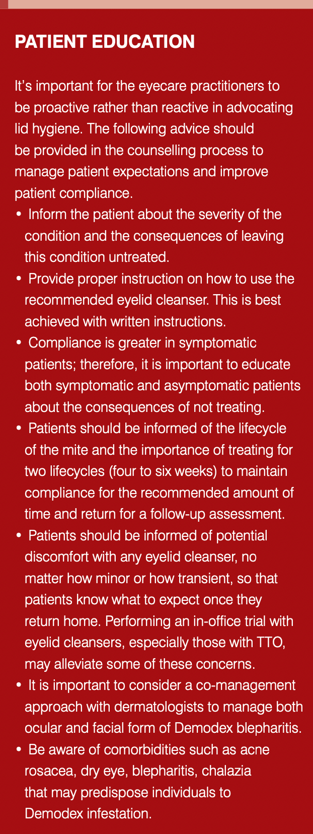 Demodex infestation: Diagnosis and management - Insight