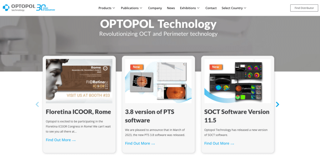 Optopol marks 30 years in ophthalmic innovation with website overhaul ...