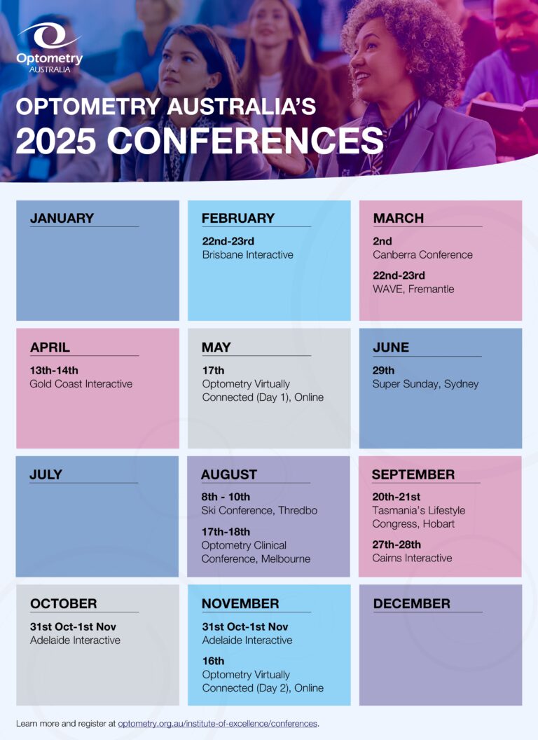 Optometry Australia releases revamped 2025 conference calendar - Insight